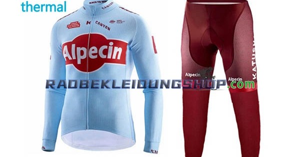 2019 Team Katusha Alpecin Thermo Set(Radtrikot und Radhose) Herren N001